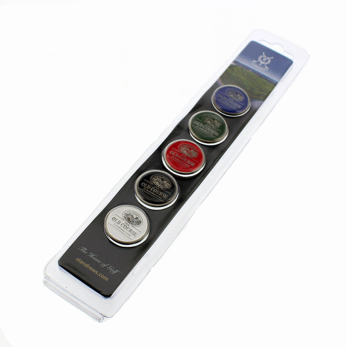 St Andrews Set of 5 Ball Markers — Historic Scotland Shop