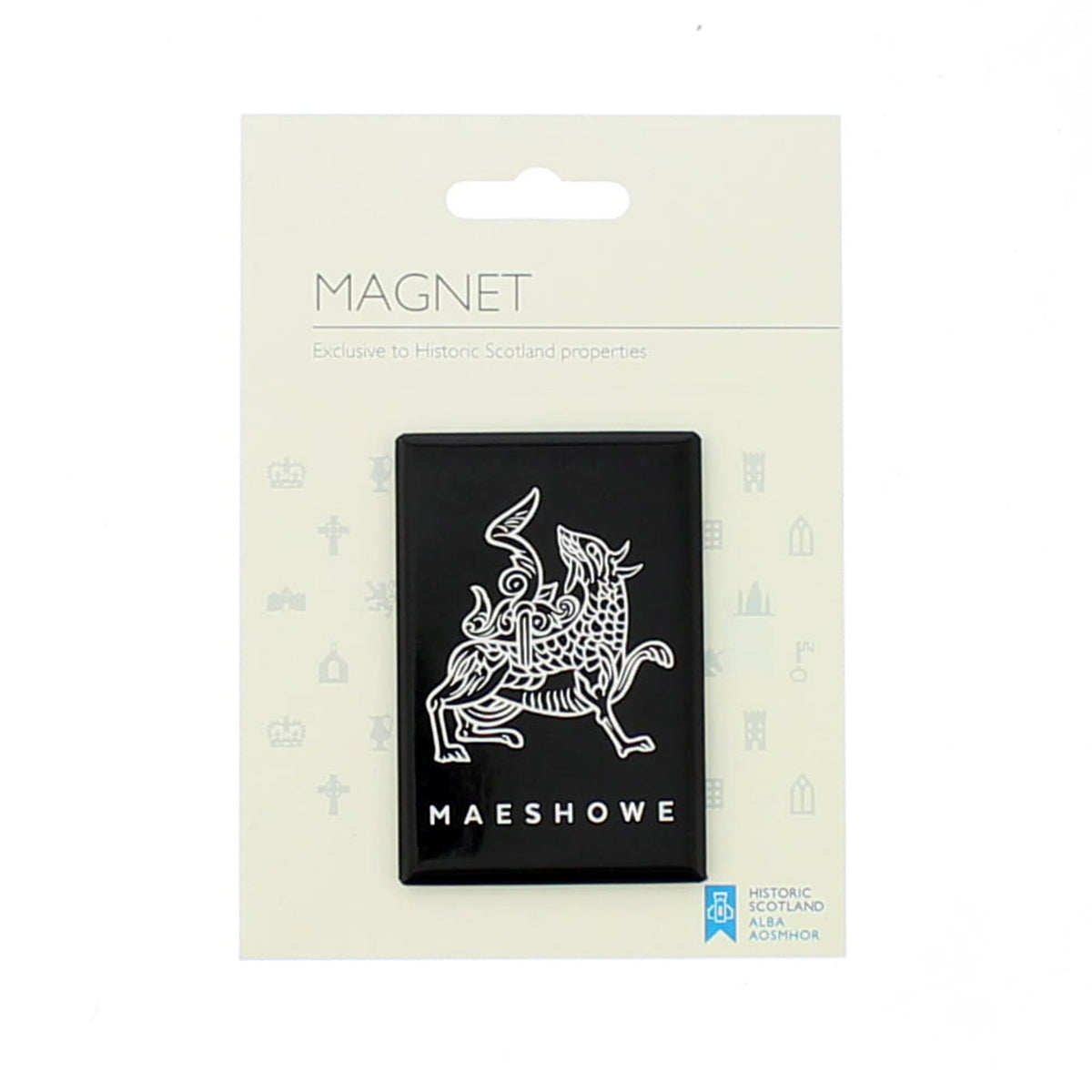 Maeshowe Dragon Black Magnet — Historic Scotland Shop