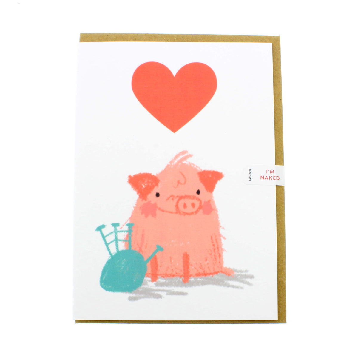 Melrose Bagpiping Pig Heart Greeting Card — Historic Scotland Shop